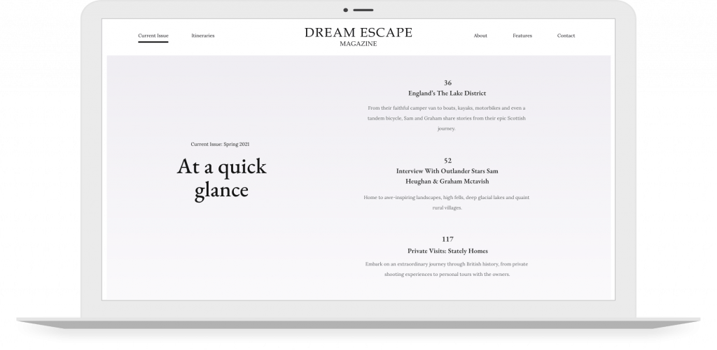Dream Escape Magazine | FDRY - Web Design Agency